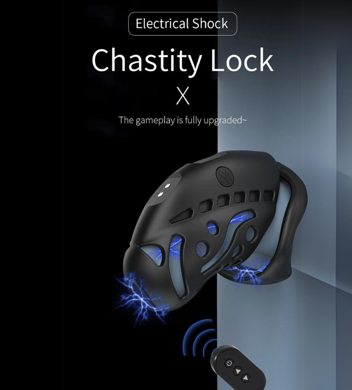 Cagio™ Intelligent Remote Control Chastity Cage with Electrical Shock ...